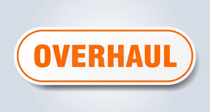 Overhaul sticker. stock vector. Illustration of template - 197152587