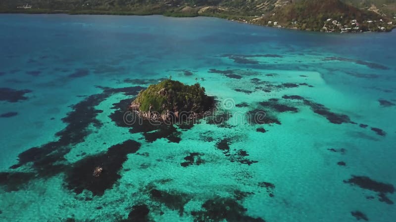 Overhead Aerial Drone View of a Caribbean Cay Stock Video - Video of ...