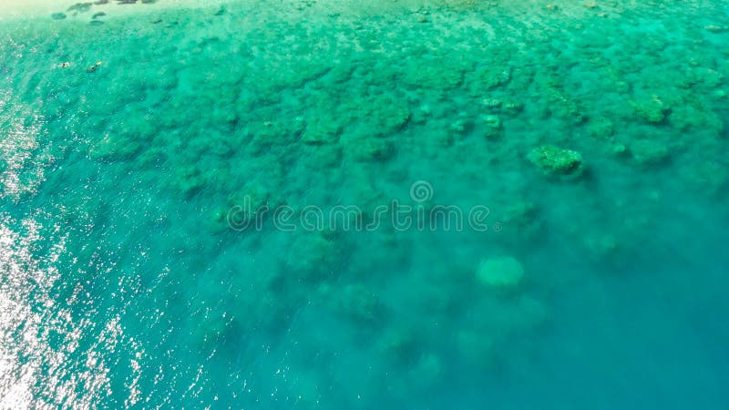 Overhead Aerial View of Beautiful Ocean Water Stock Photo - Image of ...