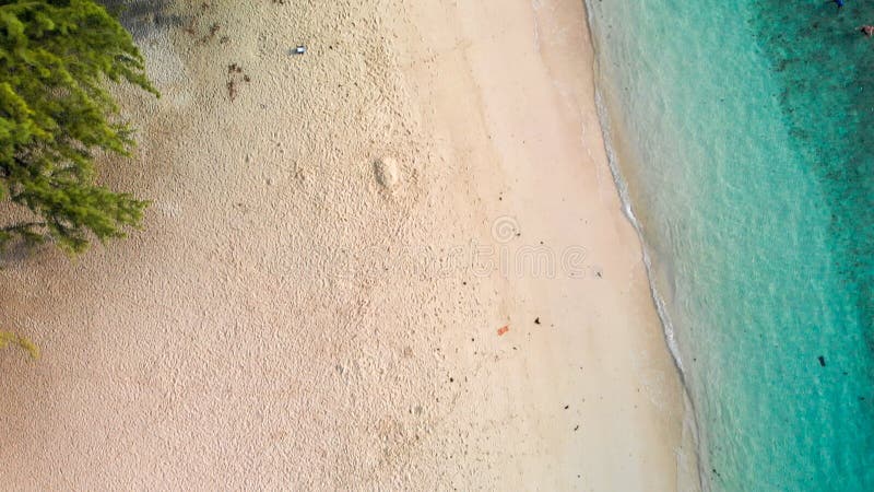 Overhead Aerial View of Beautiful Sandy Beach Stock Image - Image of ...