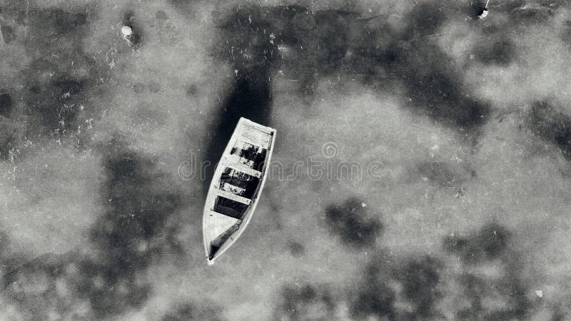 Overhead Aerial View of Boat Stock Image - Image of beach, landscape ...