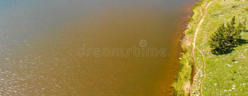 Overhead Aerial View of Lake Water in Summer Stock Photo - Image of ...