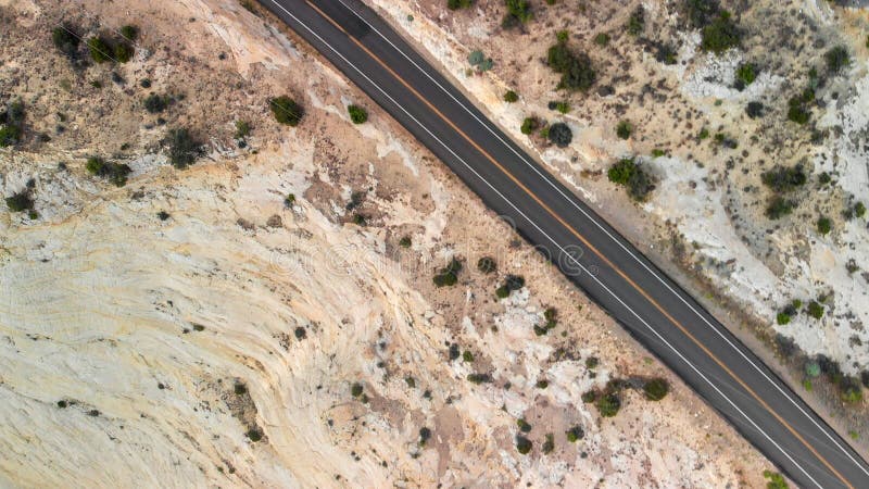 Overhead Aerial View of Road Across the Canyon Stock Image - Image of ...