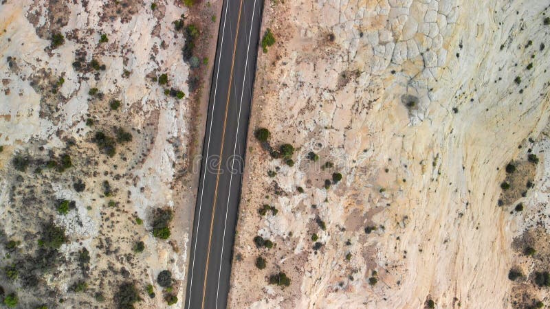 Overhead Aerial View of Road Across the Canyon Stock Image - Image of ...
