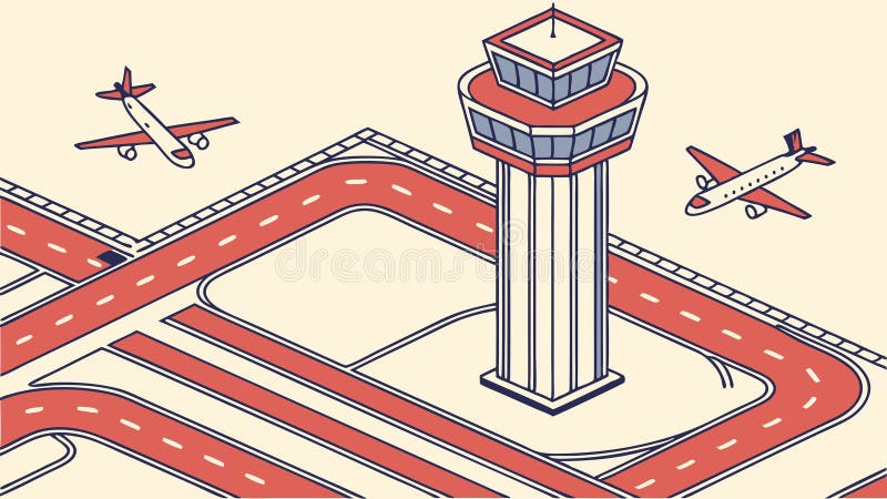 Overhead Airport Layout Vector, Runway Operations, Vector Design ...