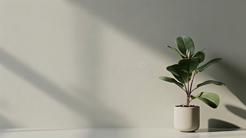 Overhead Angle of Minimalistic Plant Design Stock Illustration ...