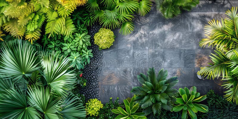 Overhead Angle of Plant Design Stock Illustration - Illustration of ...