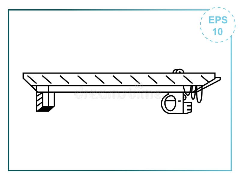 Overhead Bridge Crane Icon. Double Girder Electric Overhead Travelling ...