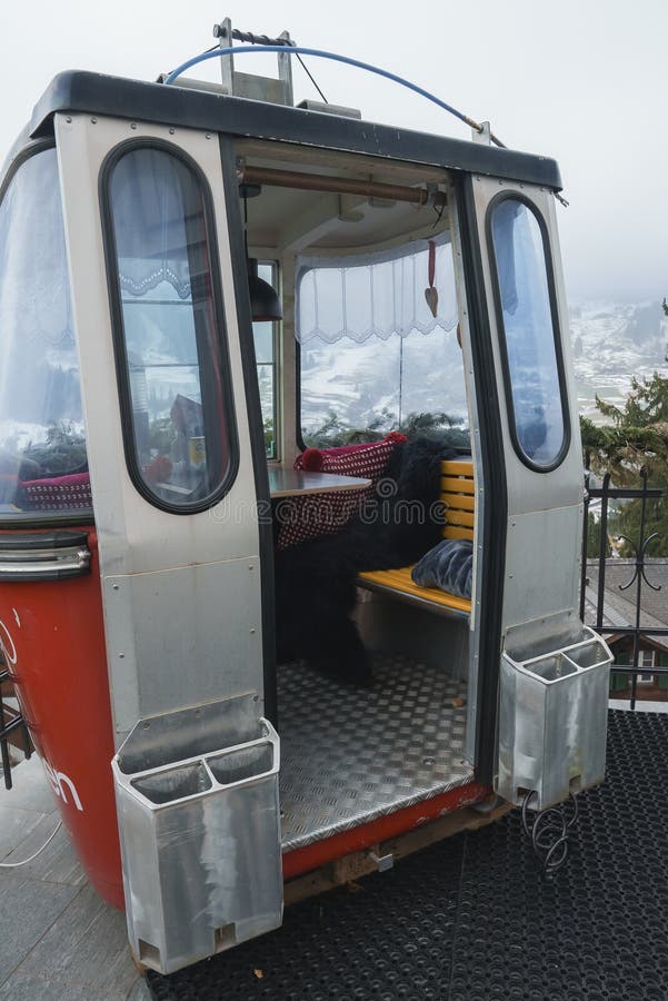 Overhead Cable Car in Front of Sky at Luxury Hotel Stock Image - Image ...