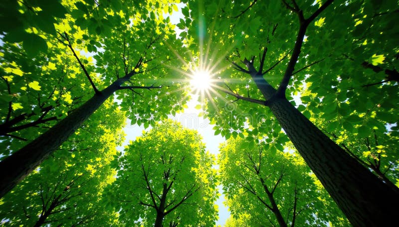 Overhead Canopy Filters Sunlight Filtering through Leaves, Canopy ...