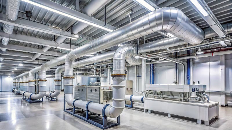 Efficient Overhead Chiller Piping System in a Modern Industrial ...