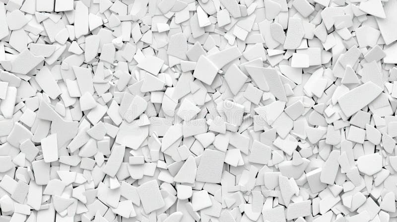 An Overhead Close Up Shot of Many Small White Pieces of Ceramic Tile ...