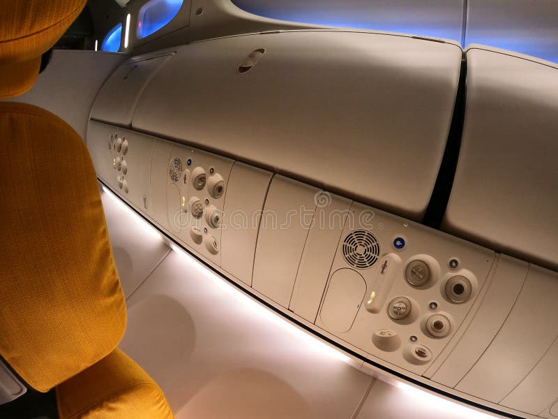 Overhead Compartment Aircraft.Passengers Overhead Storage in an ...