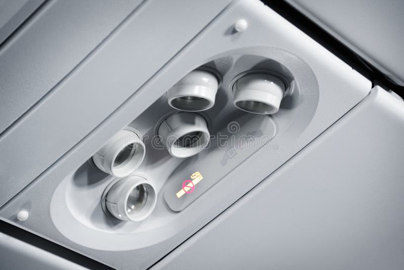 Overhead Console in Aircraft Stock Image - Image of aviation, button ...