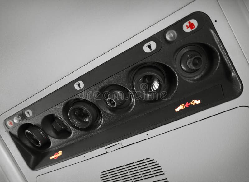 Overhead Console in Aircraft Stock Photo - Image of light, inside: 30306024