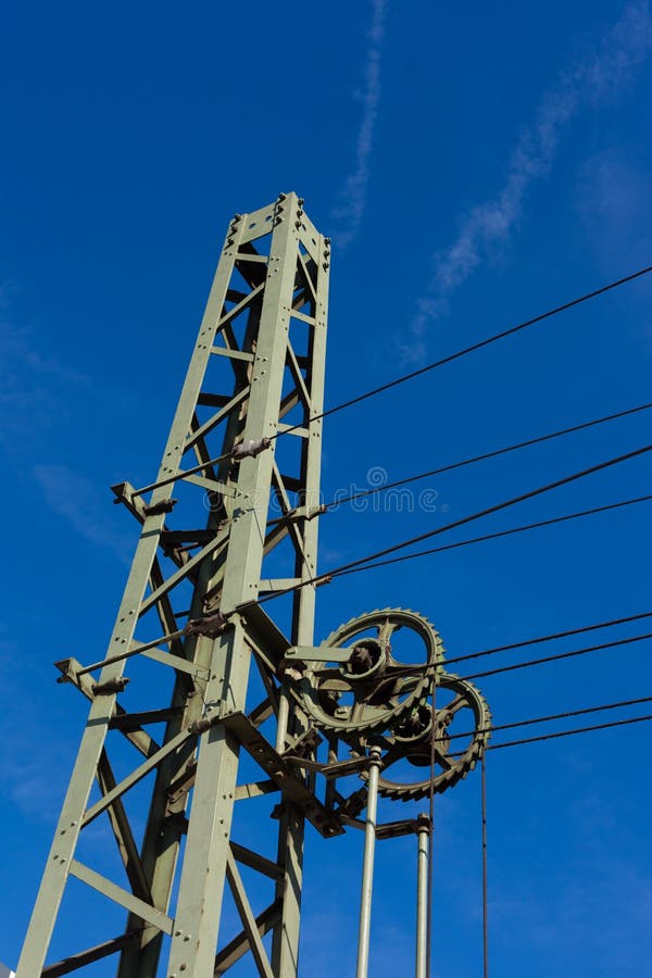 Railway Overhead Contact System Stock Image - Image of industry ...