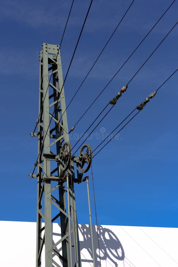Overhead contact wiring stock image. Image of catenary - 18025099