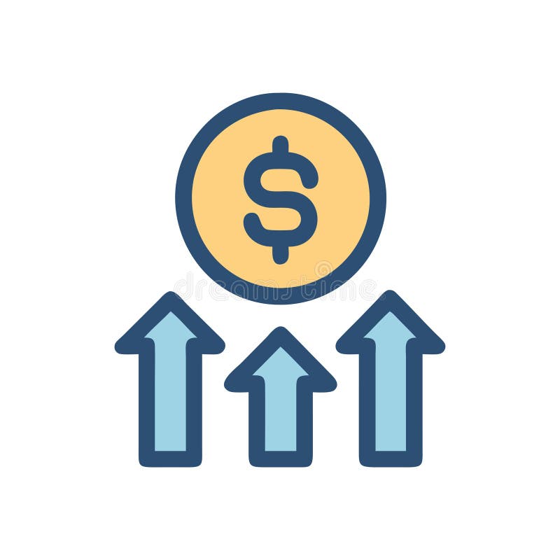 Overhead Costs Visual Icon stock vector. Illustration of currency ...