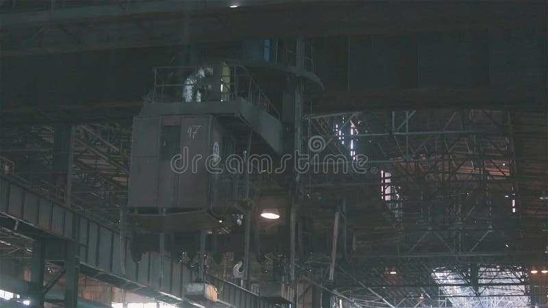 Overhead Crane in a Factory. Pavement Crane at a Large Factory Stock ...