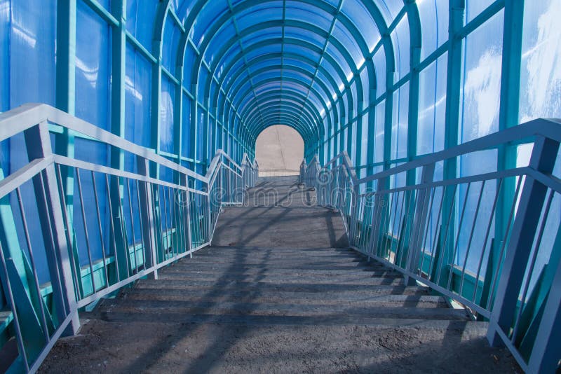 Overhead crosswalk stock image. Image of blue, airport - 39134233