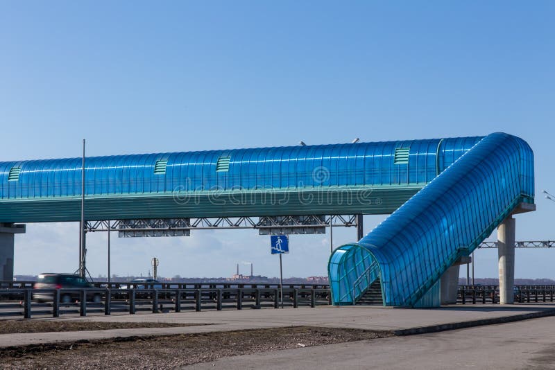 Overhead crosswalk stock image. Image of public, station - 39134285