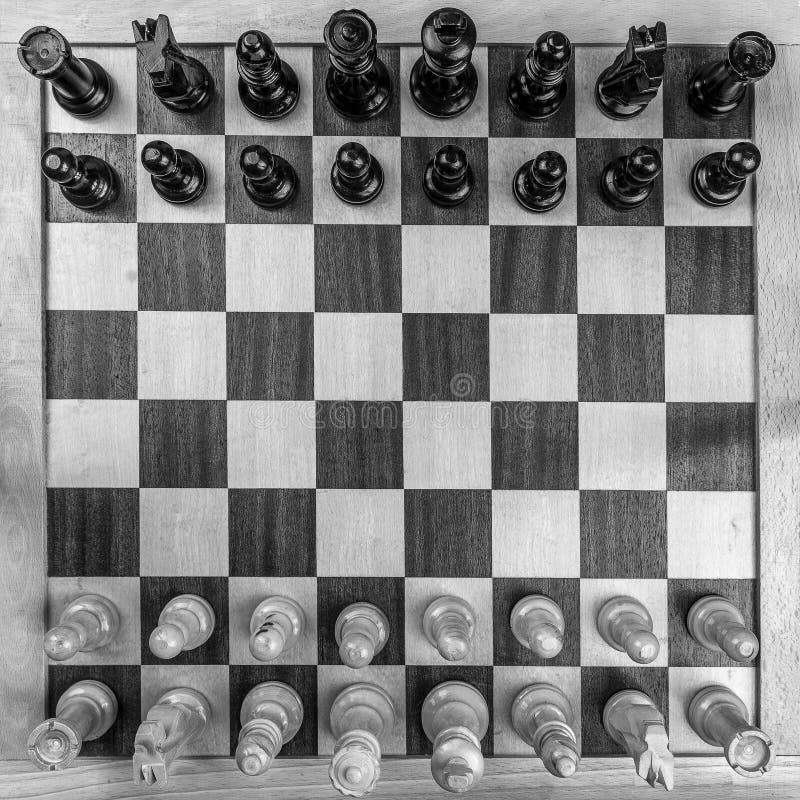 Chess Pieces On A Chess Board Stock Image - Image of moves, planning ...