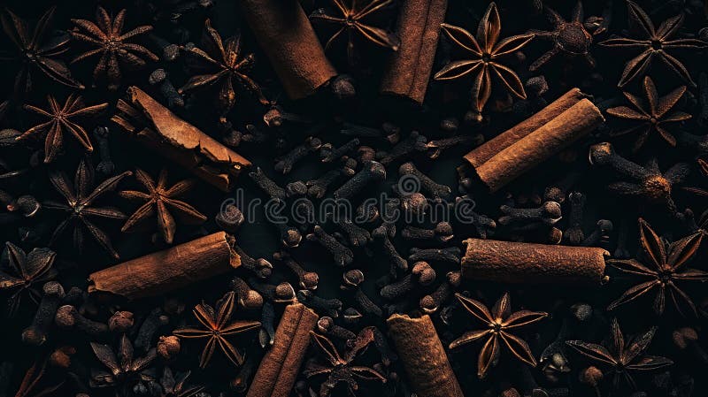 An Overhead Image of Aromatic Cloves Arranged in a Circular Pattern ...
