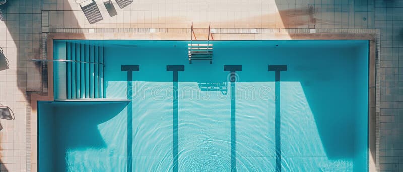 This Overhead Image Captures a Sun-drenched Swimming Pool, Detailing ...