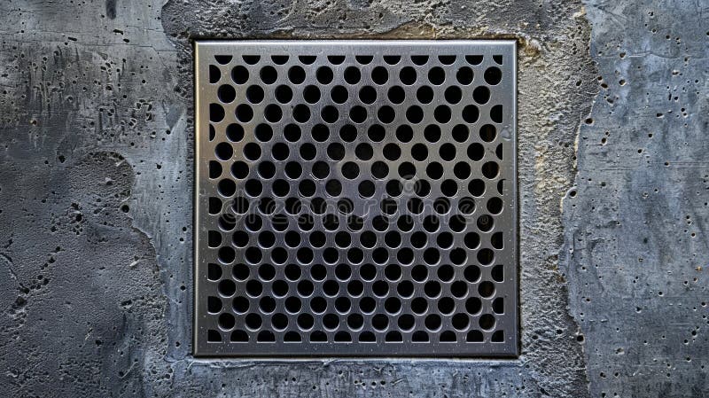 An Overhead Image of a Square Stainless Steel Air Vent Featuring a ...