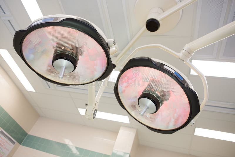 Overhead Lights in Operation Room Stock Photo - Image of hospital ...