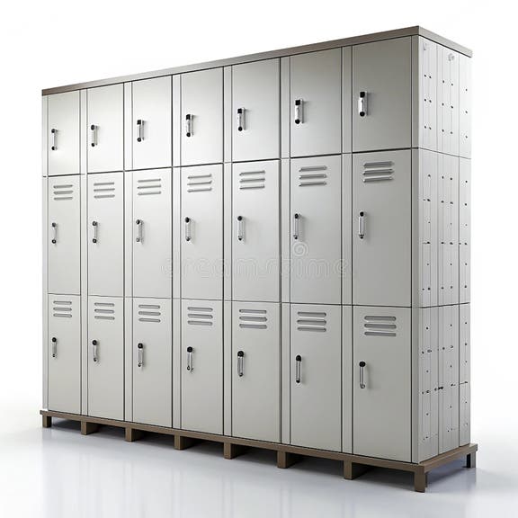 Overhead Lockers Isolated on White Stock Illustration - Illustration of ...