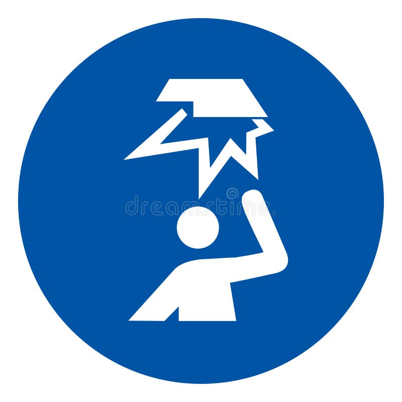 Overhead Obstacles Hazard Symbol ,Vector Illustration, Isolate on White ... Overhead Obstacles Hazard Symbol ,Vector Illustration, Isolate on White ...