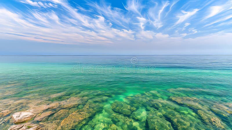 Overhead Perspective Coastal Scenery Green Hills Sea Stock Photos ...