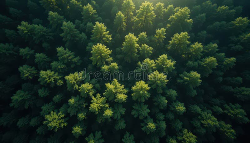 Overhead Perspective, Complex Patterns of Branches and Foliage ...