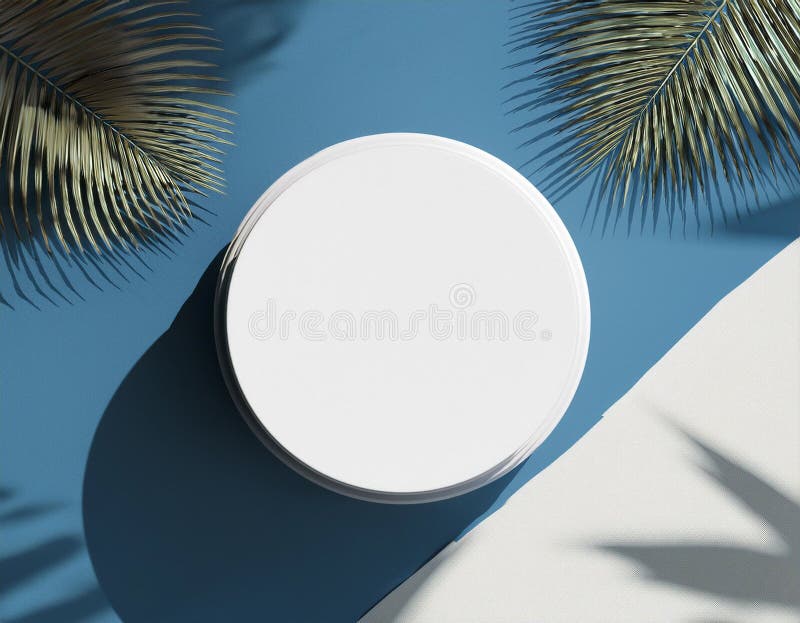 Overhead Perspective of Empty Cylinder Frame for Product Mock-Ups Stock ...