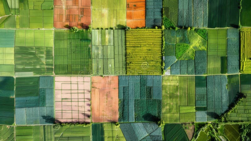 An Overhead Perspective of a Patch of Grass with Various Shades of ...
