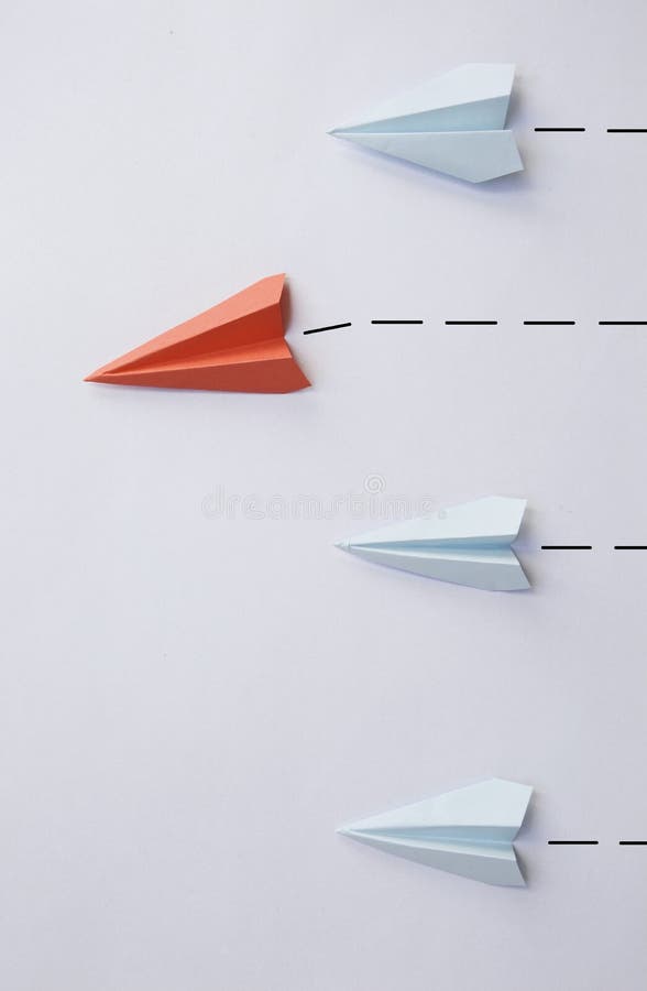 Overhead Photo of Different Colored Airplanes Stock Photo - Image of ...