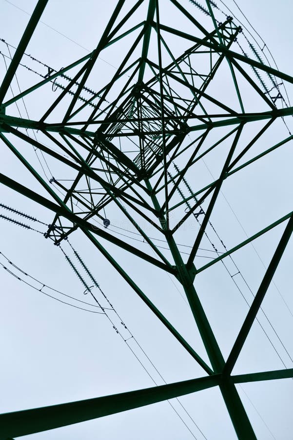 Overhead power line stock image. Image of structure - 104802543