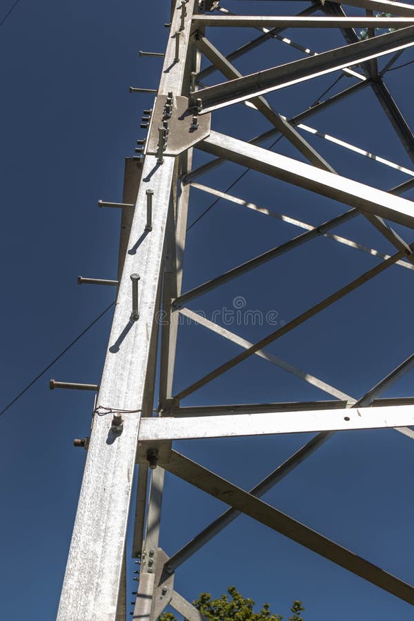Overhead Power Line Support (power Line Support), Stock Image - Image ...