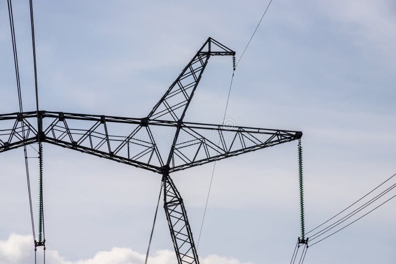 Overhead Power Line, Power Transmission Line, Support of High-voltage ...