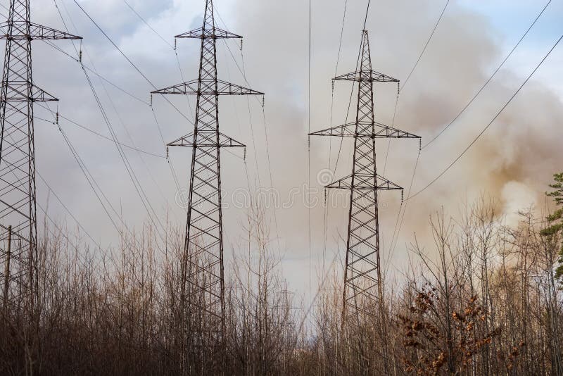 Wildfire Overhead Transmission Stock Photos - Free & Royalty-Free Stock ...