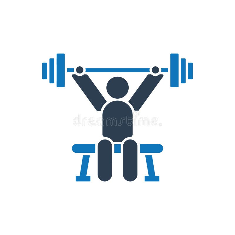 Overhead Press Icon stock illustration. Illustration of icon - 375316950