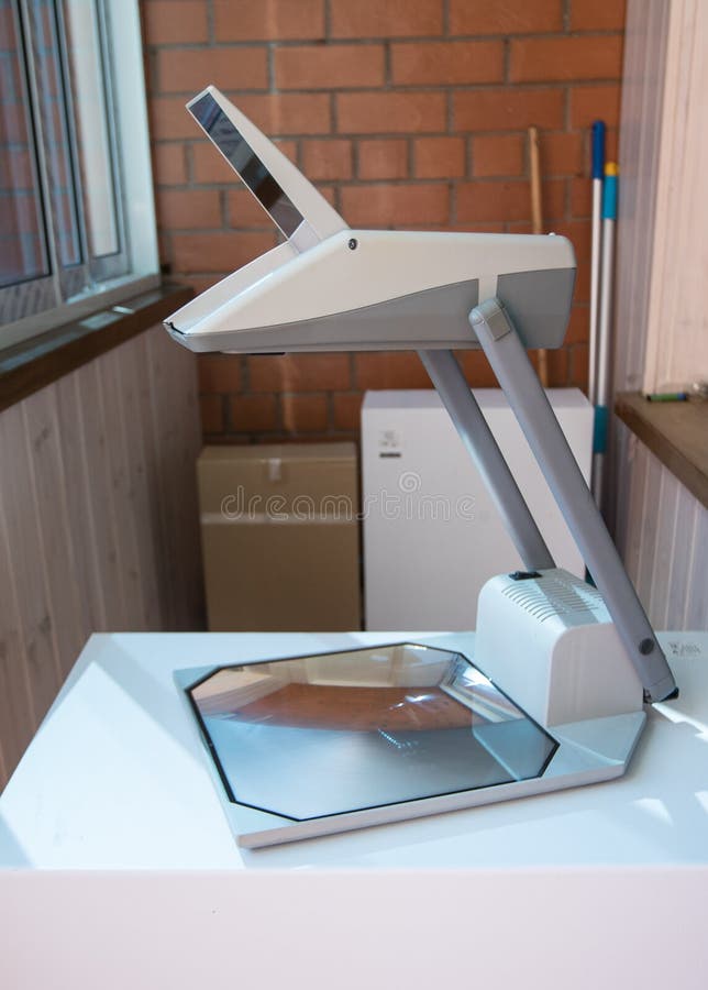Overhead Projector for Presentation at Home on Balcony Stock Image ...