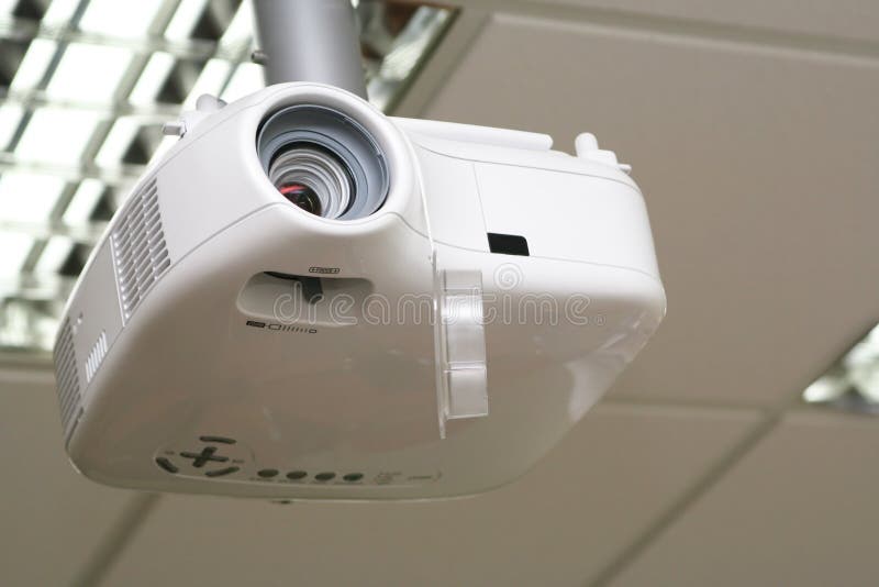 Overhead Projector Under the Ceiling in Boardroom Stock Image - Image ...