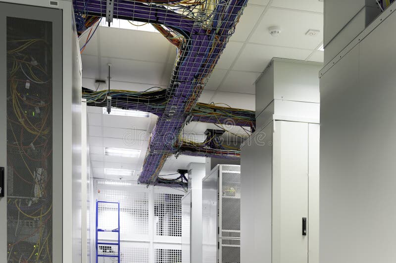 Overhead Racking with Network Cables Stock Photo - Image of surreal ...