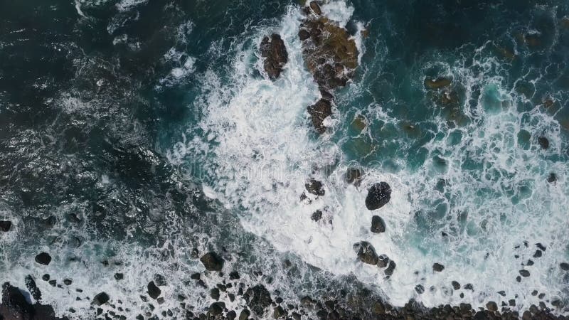 Overhead Sea Waves Aerial Background Stock Footage - Video of seaside ...