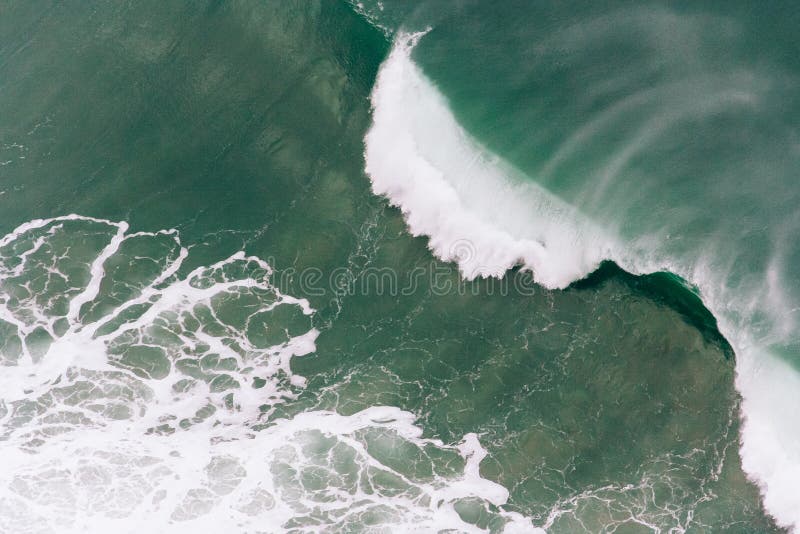 Overhead Shot of the Beautiful Sea Waves at the Coast Stock Image ...