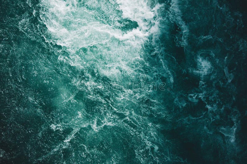 Overhead Shot of Beautiful Textures of Water in the Ocean Stock Image ...