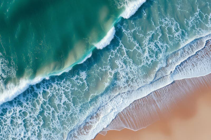 Aerial View of Tropical Waves Stock Illustration - Illustration of ...