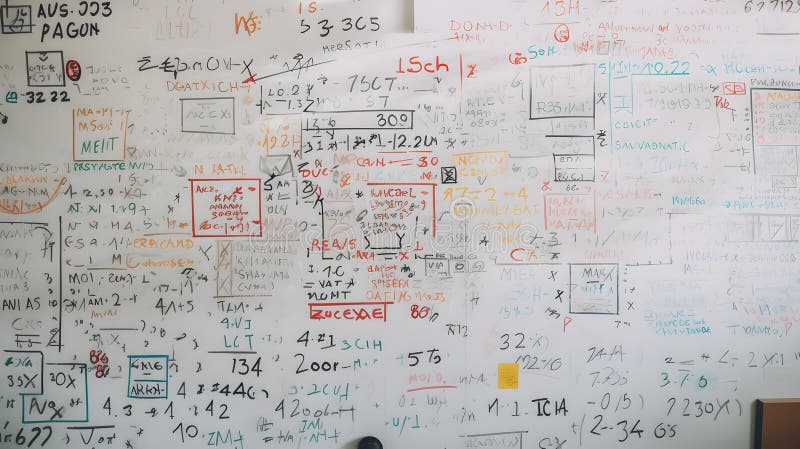 An Overhead Shot of a Classroom Whiteboard Filled with Ma Created with ...